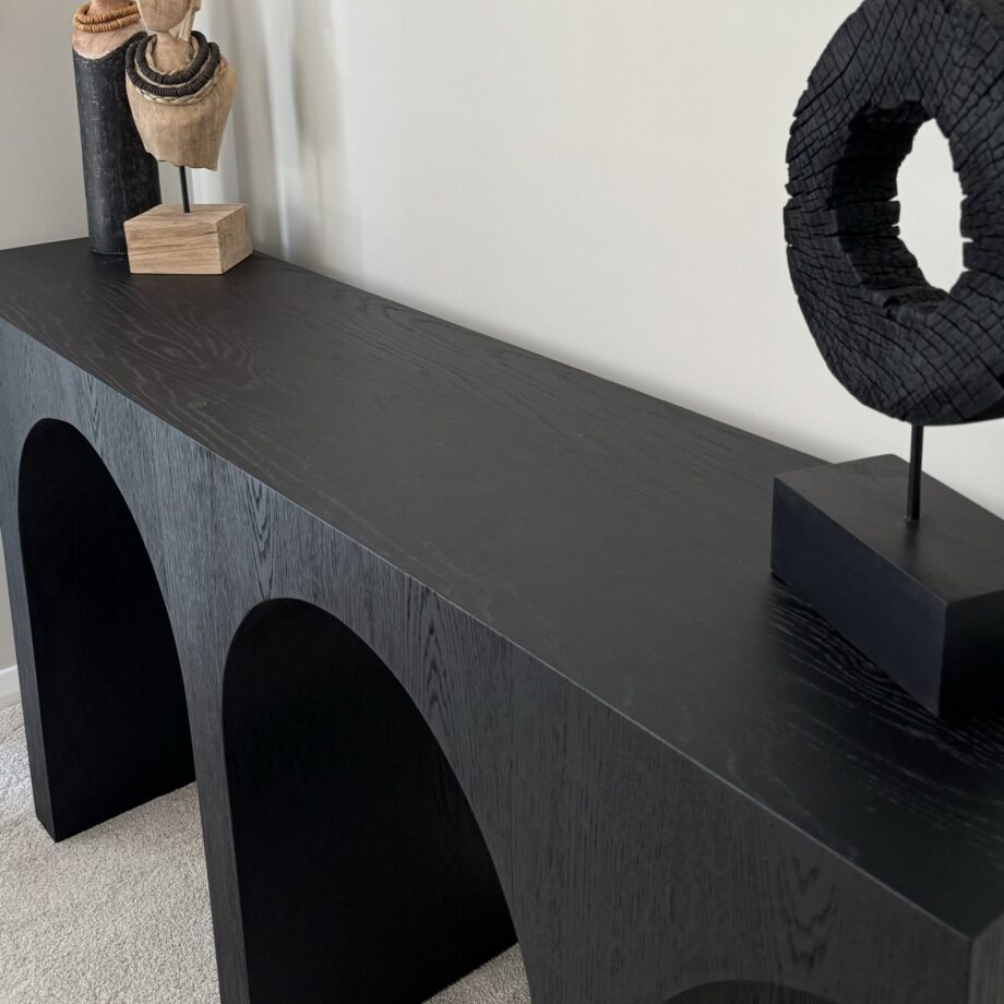 Black Arched Slimline Console - Coastal At Home